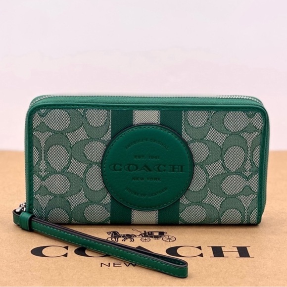 Coach | Bags | Coach Dempsey Phone Wallet In Signature Jacquard With ...